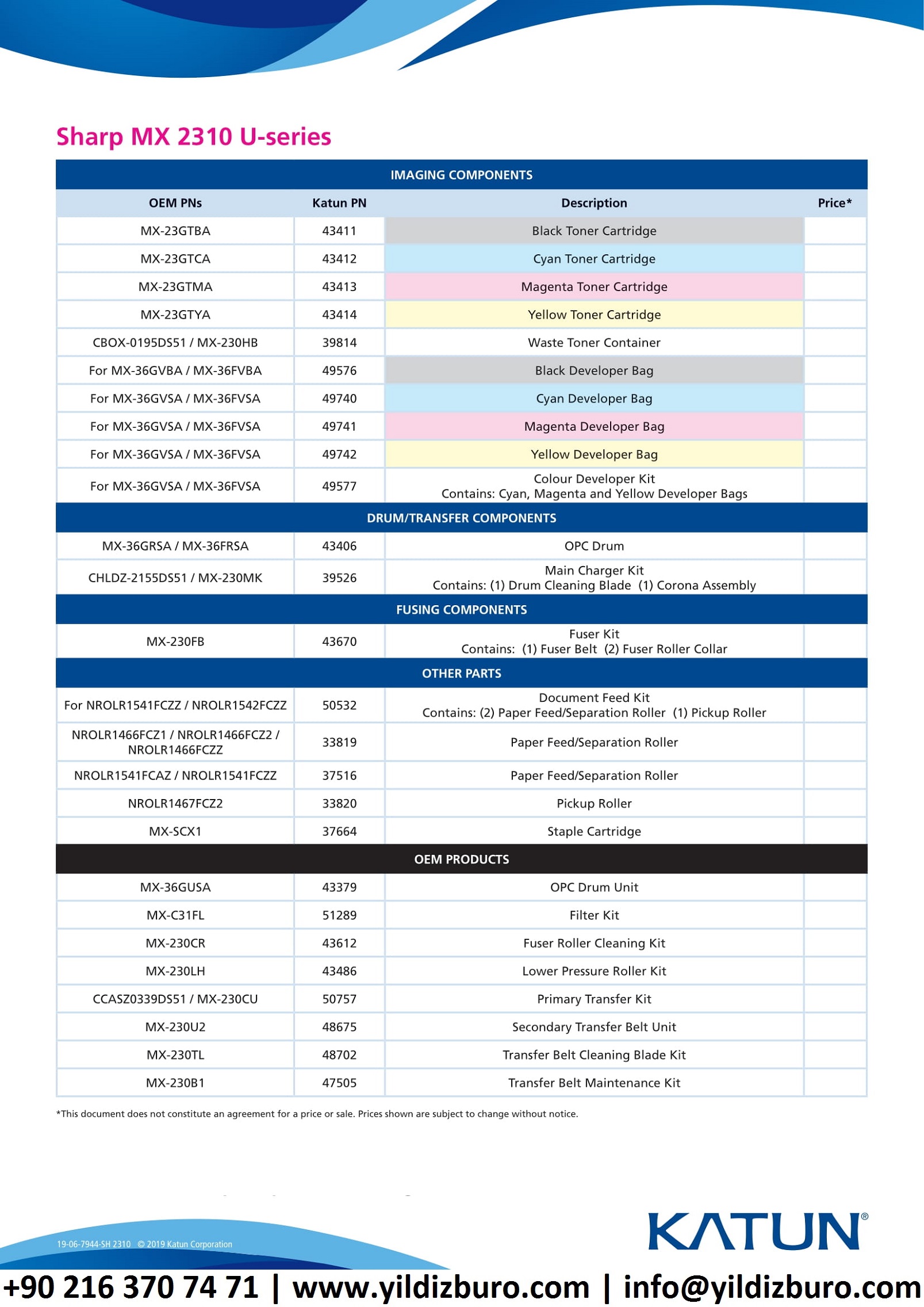 SHARP MX-23GTBA Siyah Muadil KATUN Toner 18.000 Sayfa / MX-2010, MX ...